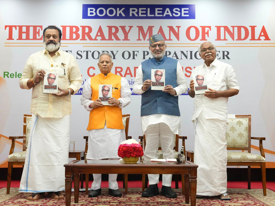 V-P CP Radhakrishnan releases book on PN Panicker, calls for revival of ...