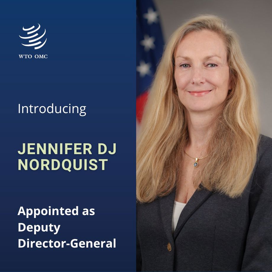 Jennifer Nordquist Appointed WTO Deputy Director-General Amid ...